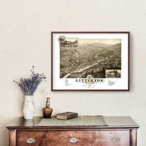 Littleton Map 1883, Vintage Littleton Map, Old Littleton New Hampshire ...