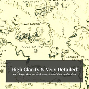 Three Rivers Map 1945 Old Map of Three Rivers California Art Vintage ...