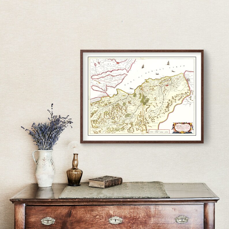 Moravia Map 1665 Old Map of Moravia Scotland Art Vintage - Etsy