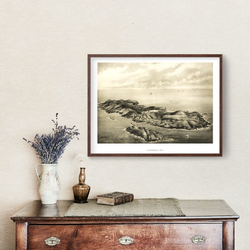 Monhegan Map 1896 Old Map of Monhegan Maine Art Vintage - Etsy