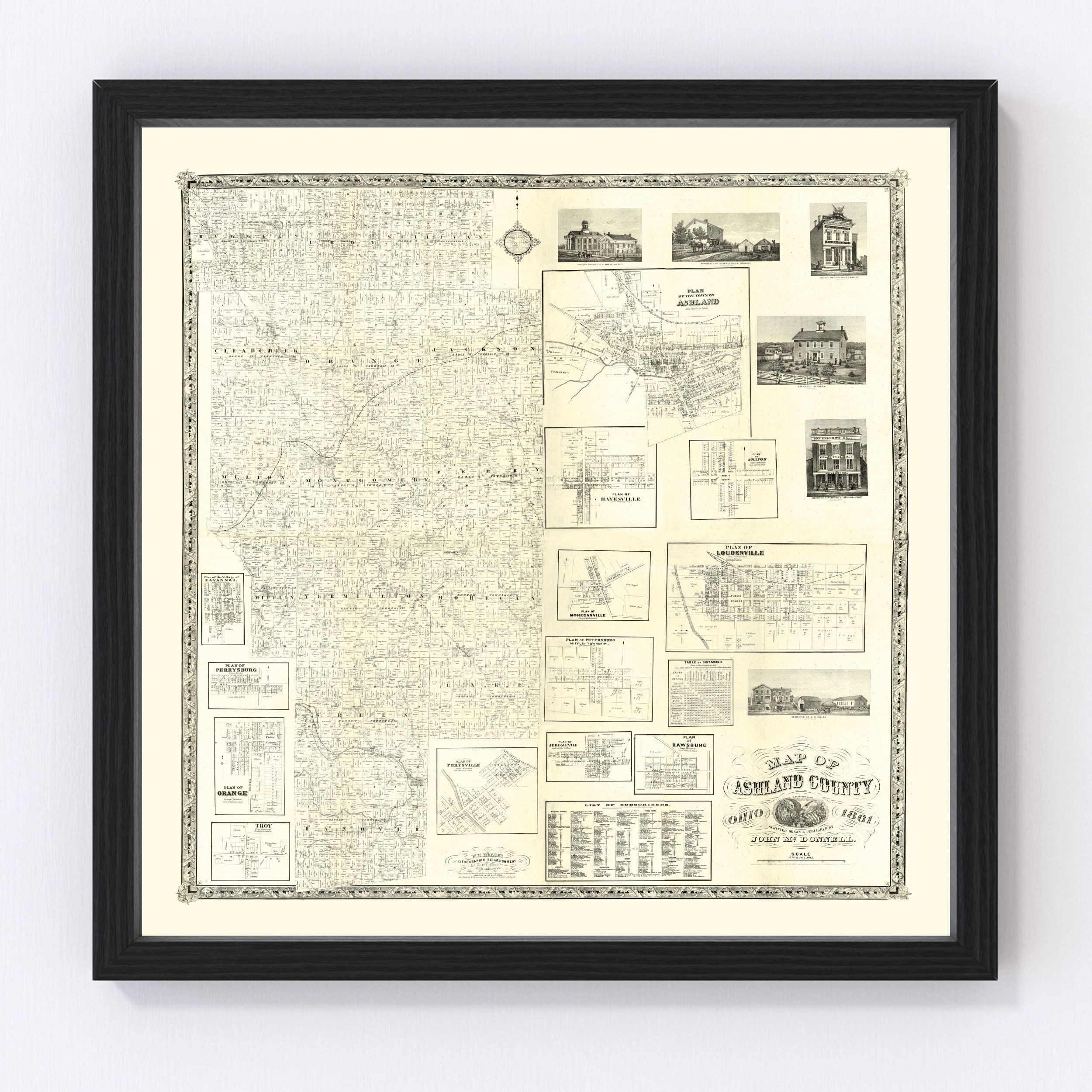 Ashland County Township Map