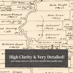 Liberty County Map 1879, Vintage Liberty County Map, Old Liberty County ...