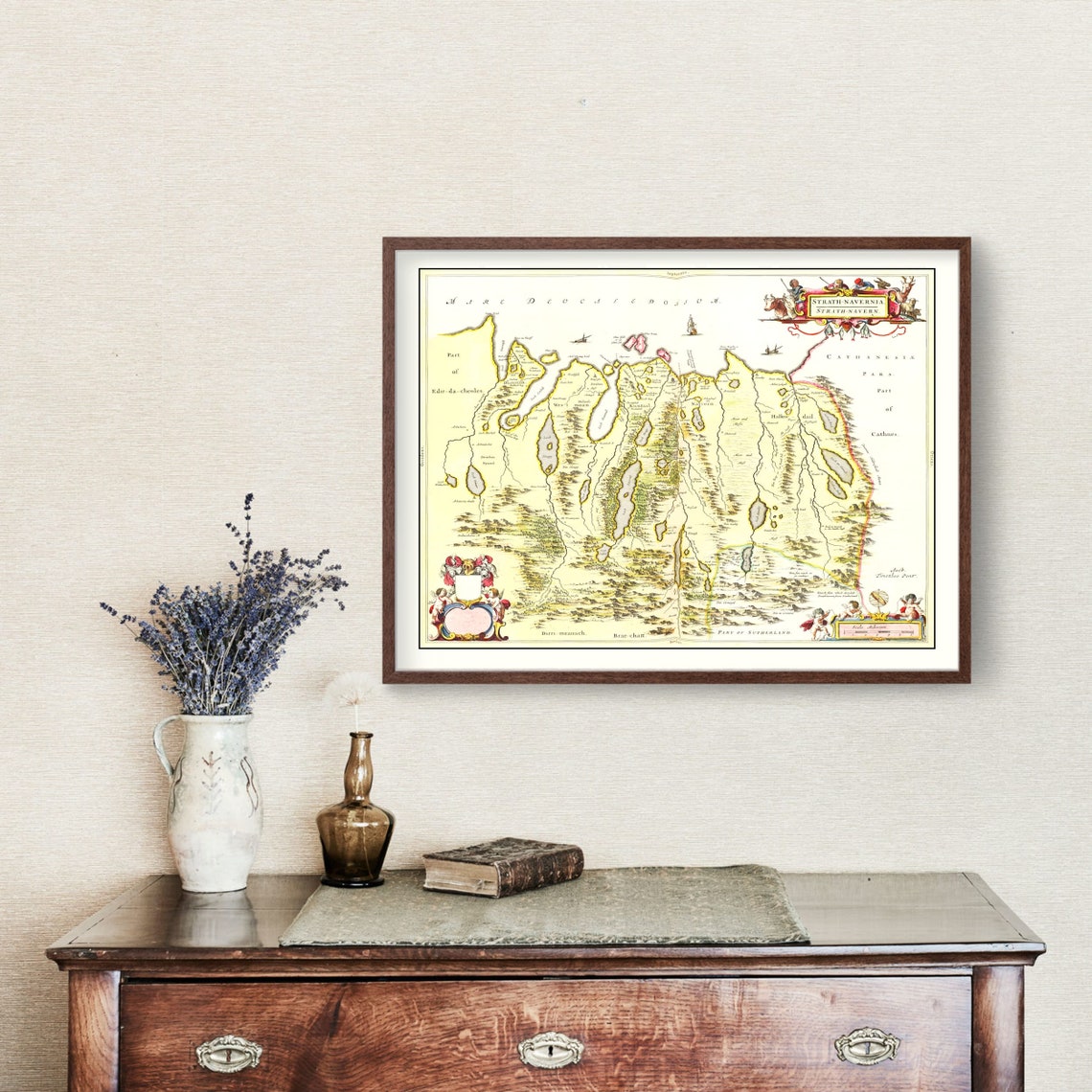 Strathnaver Map 1665 Old Map of Strathnaver Scotland Art - Etsy