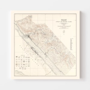 Juneau Map 1918, Vintage Juneau Map, Old Juneau Alaska Art, Wall Art ...