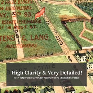 Haight Ashbury Map 1893, Vintage Haight Ashbury Map, Old Haight Ashbury ...