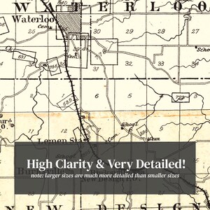 Monroe County IL Map 1901 Old Map of Illinois Art Vintage Print Framed ...