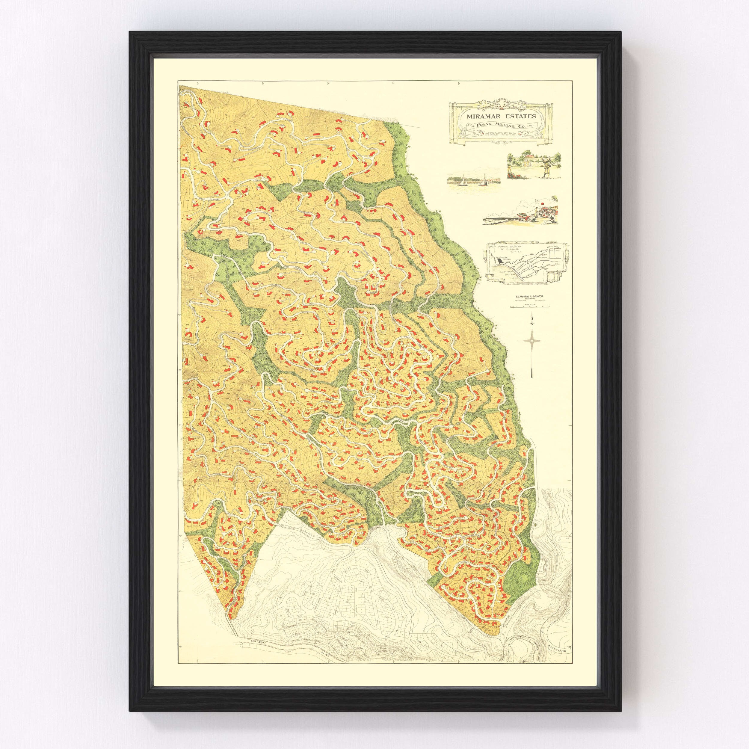 Pacific Palisades Downtown Map