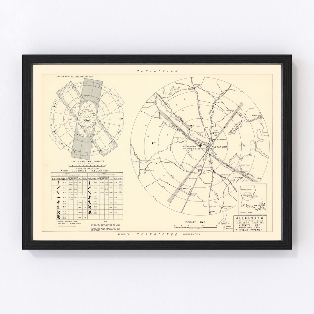 Altus Municipal Airport Map 1952, Vintage Altus Municipal Airport Map, Old Altus Municipal ...