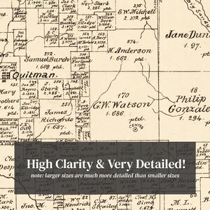 Wood County Map 1879, Vintage Wood County Map, Old Wood County Texas ...