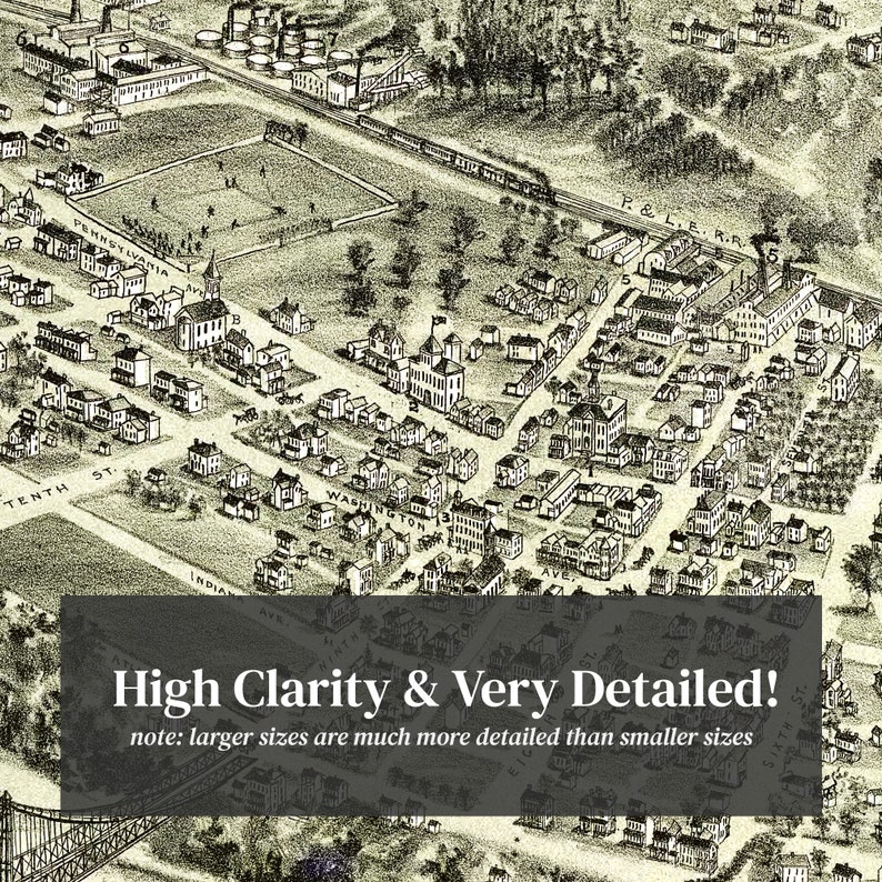 Monaca Map 1900 Old Map of Monaca Pennsylvania Art Vintage - Etsy