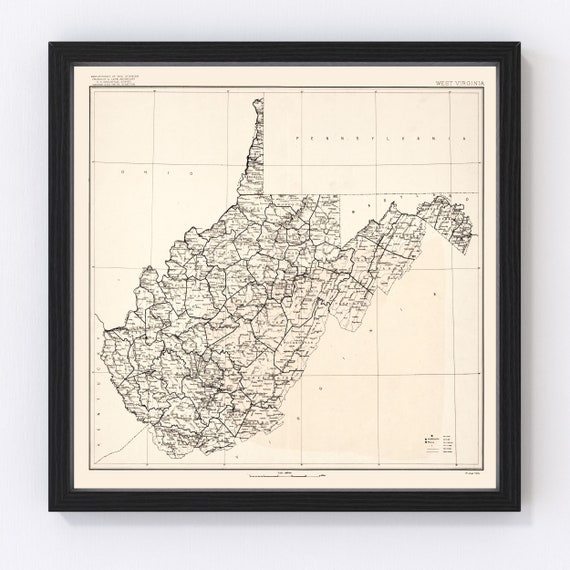 Mapa Del Oeste De Virginia Occidental