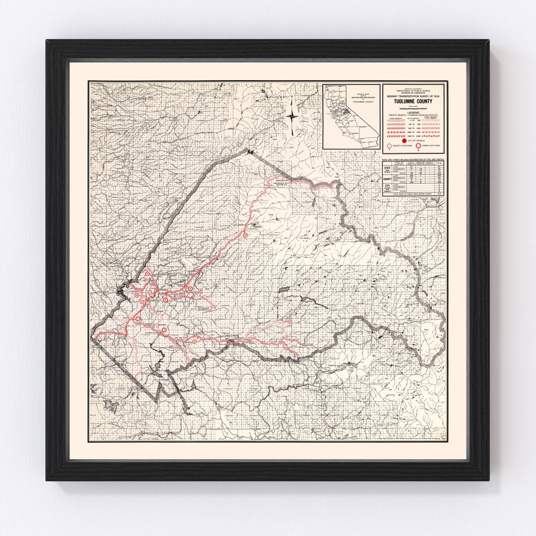 Trinity County Map 1935, Vintage Trinity County Map, Old Trinity County ...