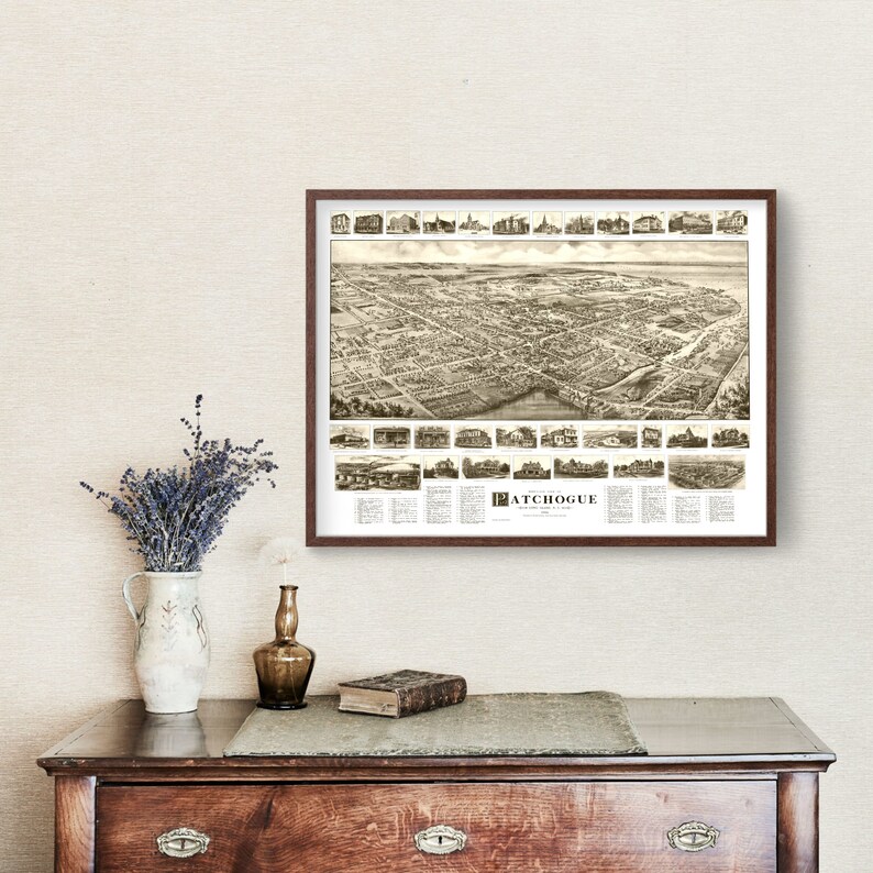 Patchogue Map 1905 Old Map of Patchogue New York Art Vintage - Etsy