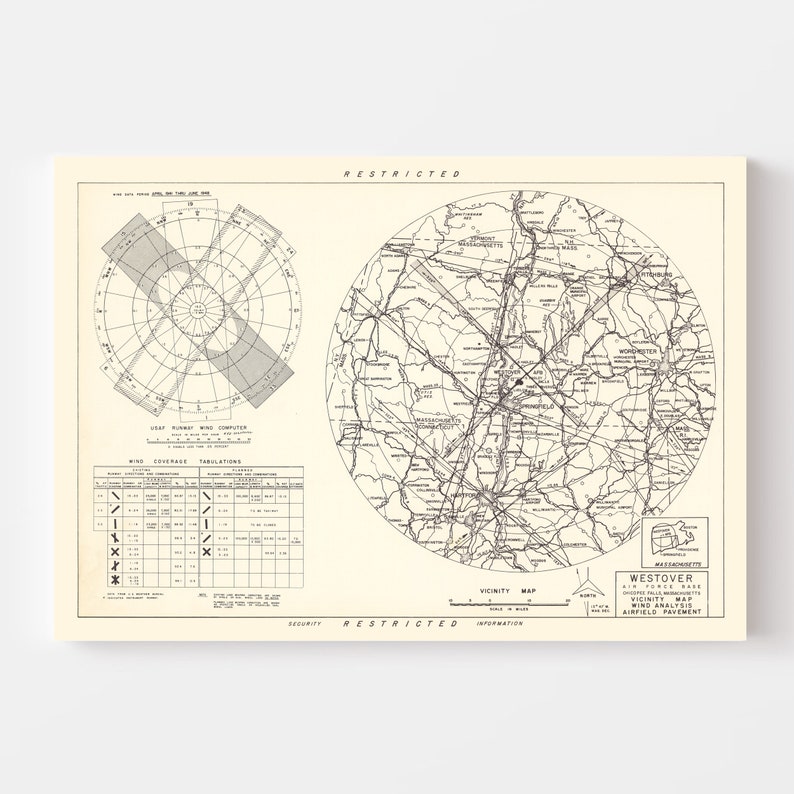Barksdale Air Force Base Vicinity Map 1952, Vintage Barksdale Air Force ...