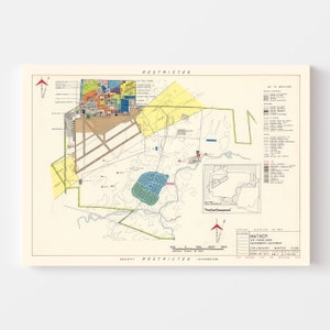 Mather Air Force Base Vicinity Map 1952, Vintage Mather Air Force Base ...