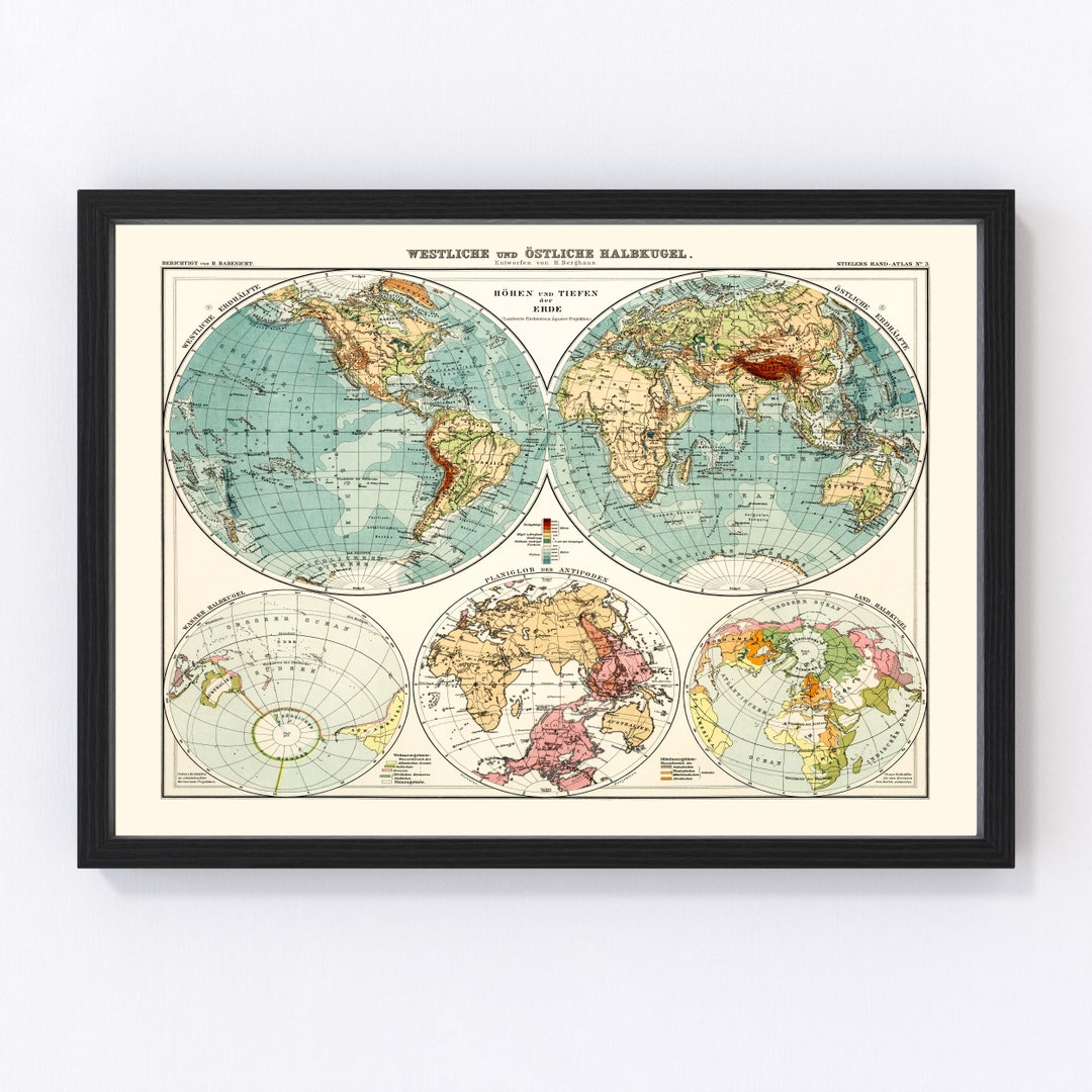 World Map 1911, Vintage World Map, Old World Art, Wall Art Gift for ...