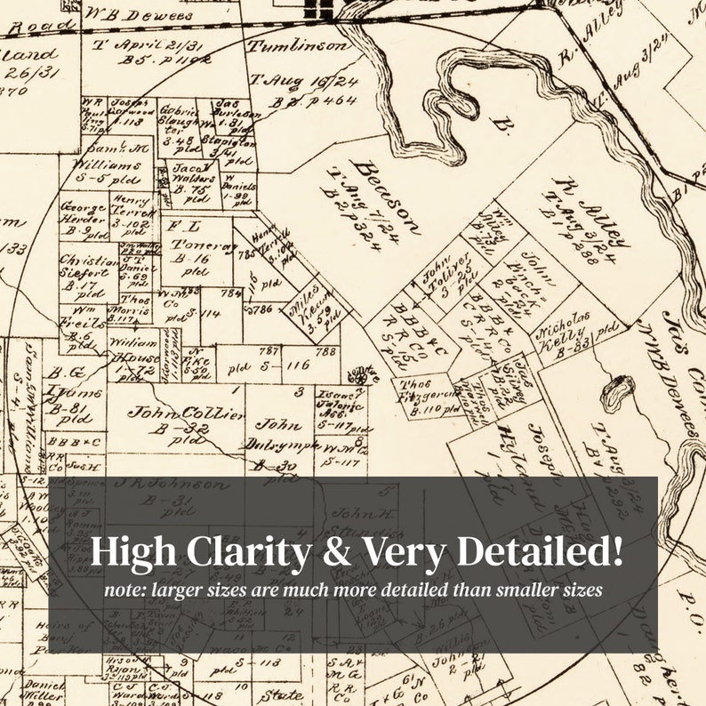 Colorado County Texas Map 1880 Old Map of Colorado County - Etsy