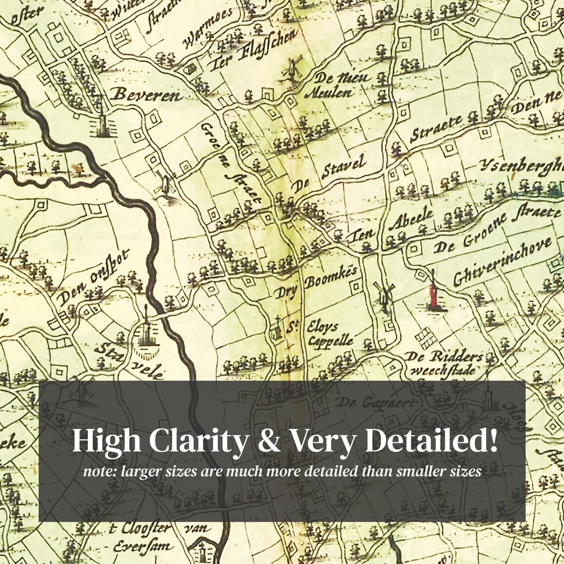 Veurne Map 1665 Old Map of Veurne Belgium Art Vintage Print - Etsy