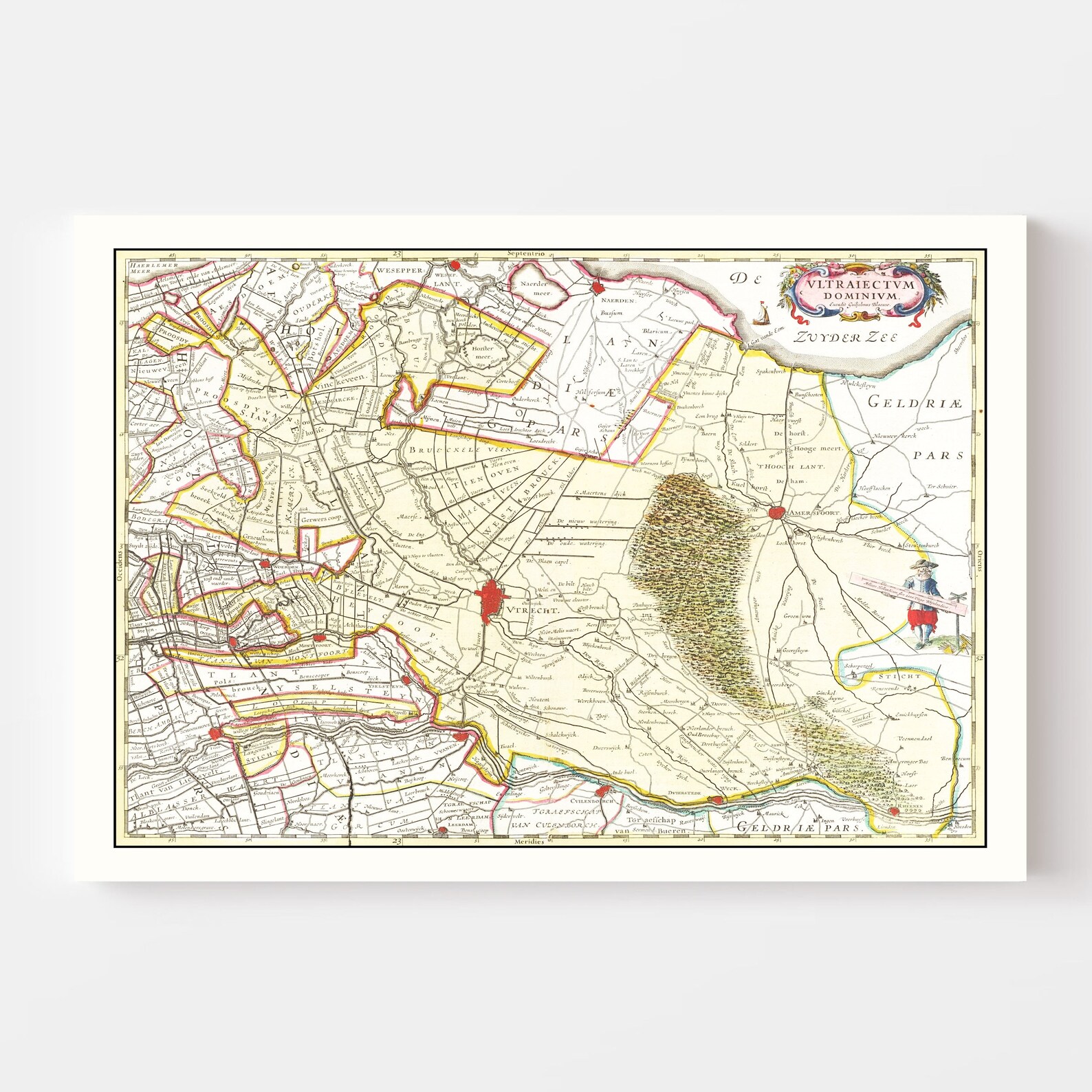 Utrecht Map 1665 Old Map of Utrecht Netherlands Art Vintage - Etsy