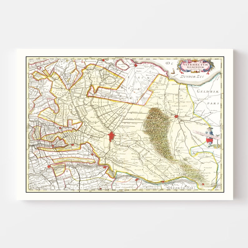 Utrecht Map 1665 Old Map of Utrecht Netherlands Art Vintage - Etsy