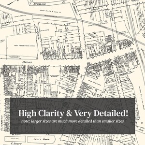 Elizabeth Map 1929 Old Map of Elizabeth Business Section New Jersey Art ...