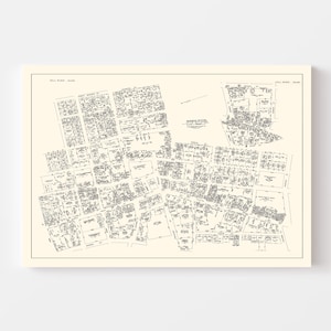 Fall River Map 1946 Old Map of Fall River Business Section ...
