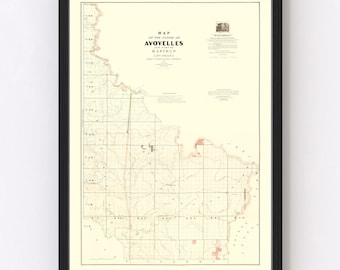 Map of Avoyelles Parish - Etsy