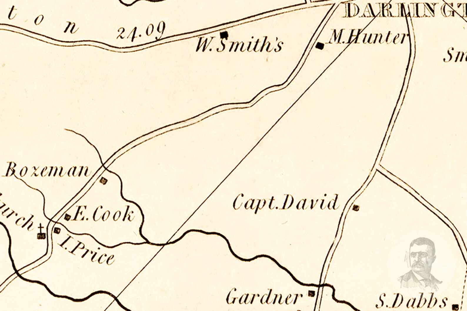 Vintage Darlington County Map 1825 Old Map of Darlington | Etsy