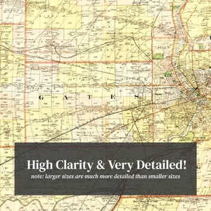 Monroe County New York Map 1887 Old Map of Monroe County New York Art ...