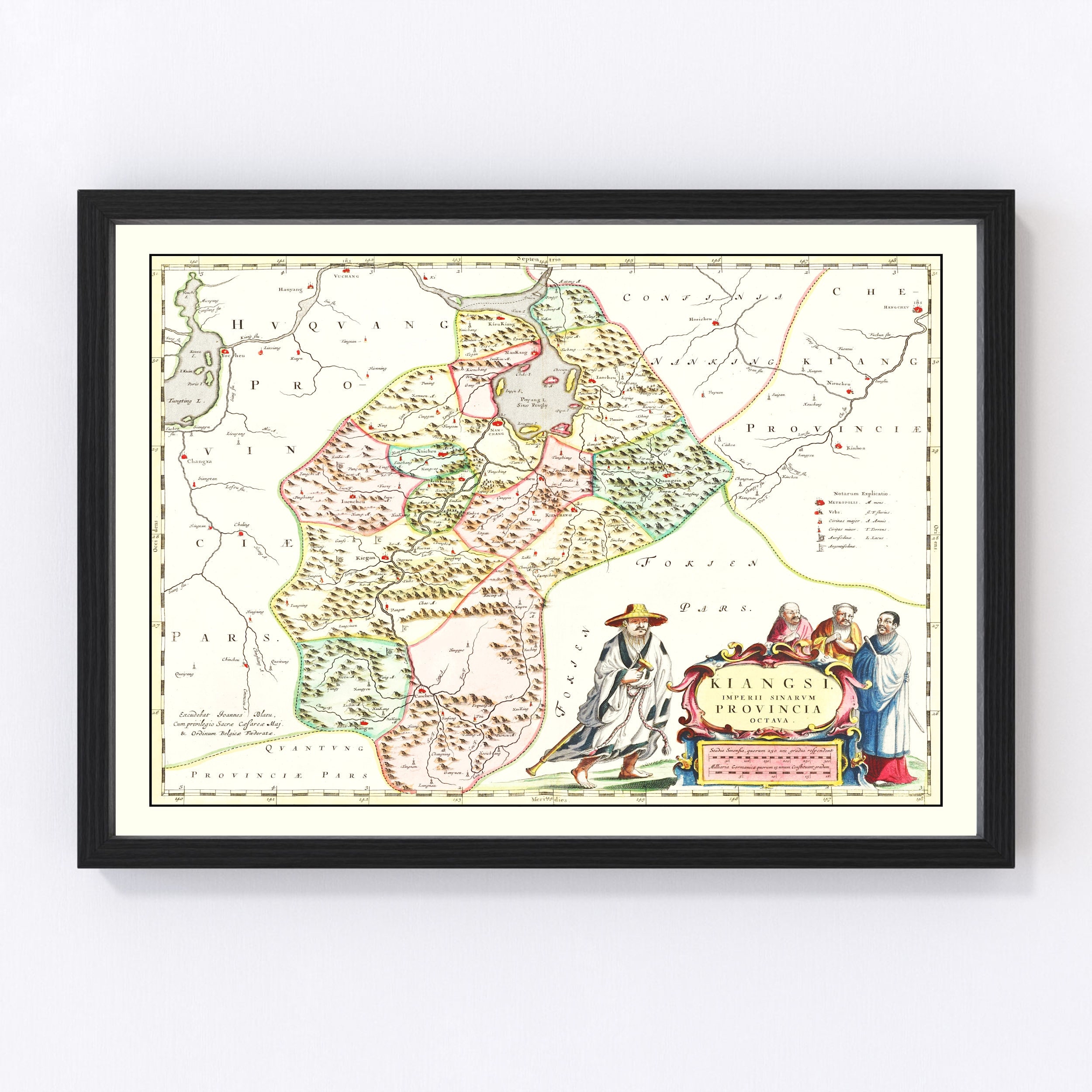 Jiangxi Map 1665 Old Map of Jiangxi China Art Vintage Print - Etsy