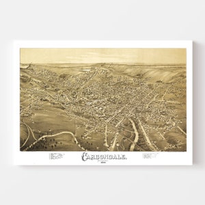 Carbondale Map 1897 Old Map of Carbondale Pennsylvania Art Vintage ...