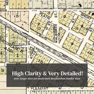 Sharon Map 1907 Old Map of Sharon Wisconsin Art Vintage Print Framed ...