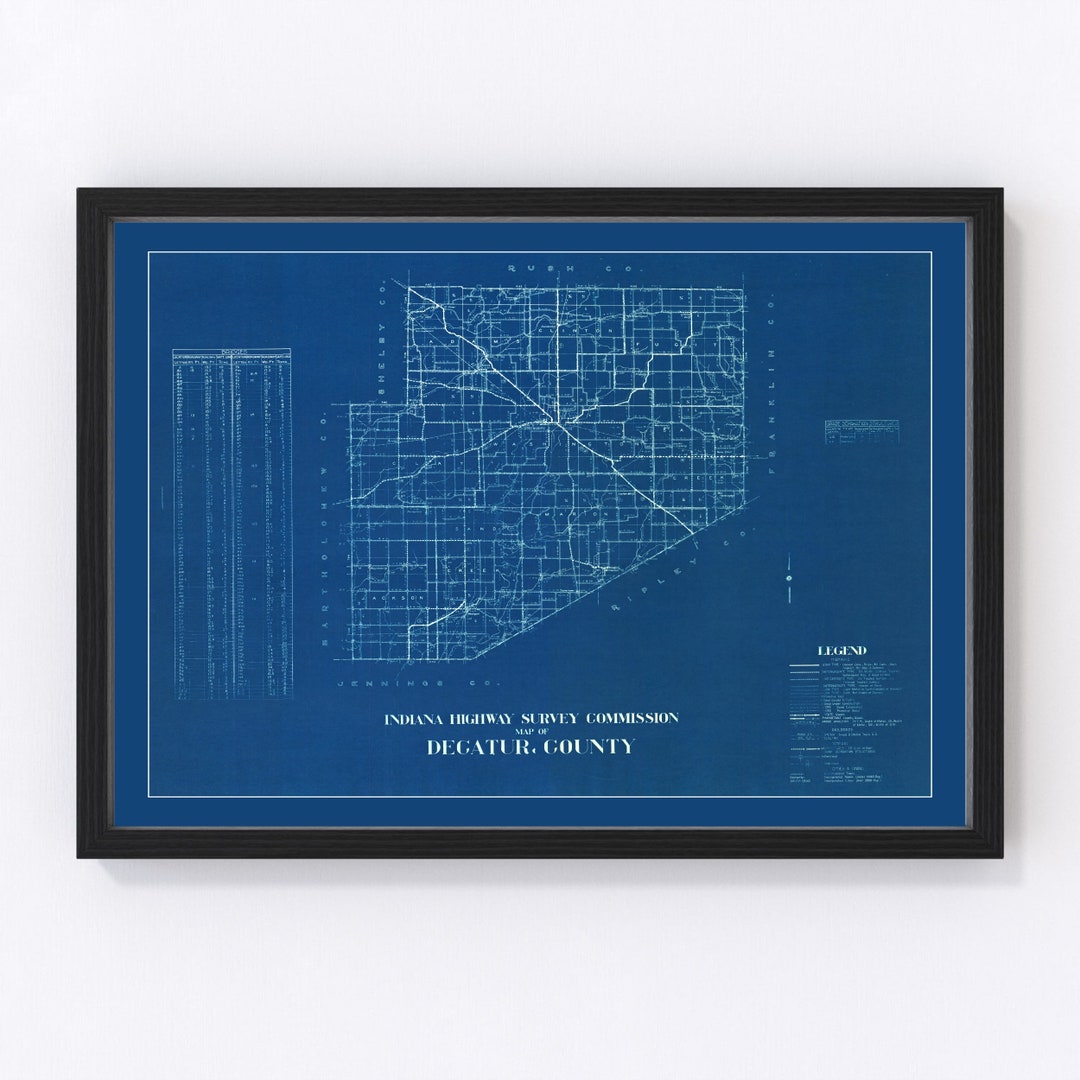 Decatur County Map 1936, Vintage Decatur County Map, Old Decatur County ...
