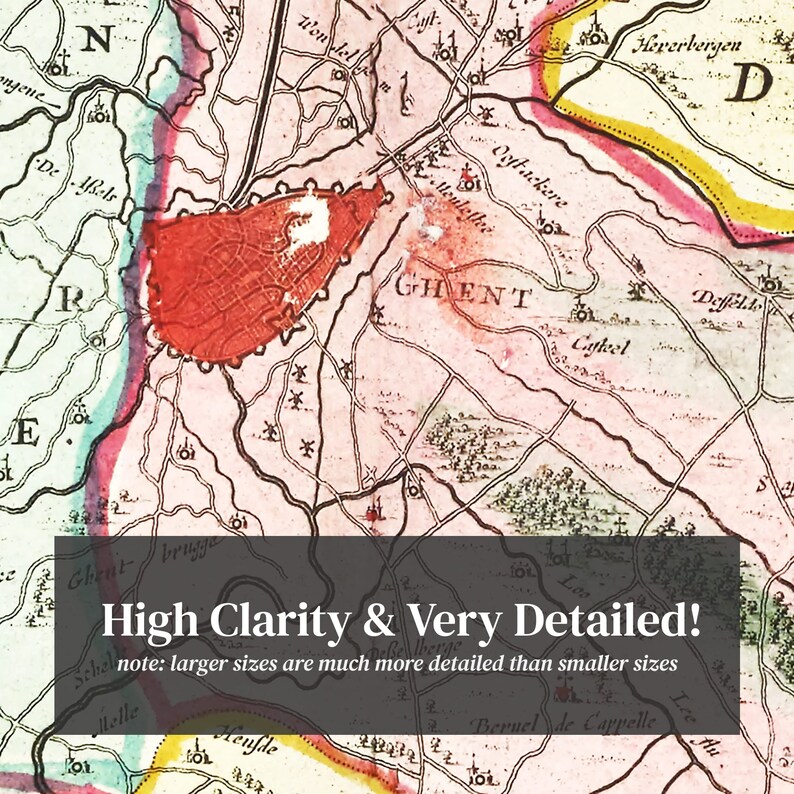 Flanders Map 1665 Old Map of Flanders Belgium Art Vintage - Etsy