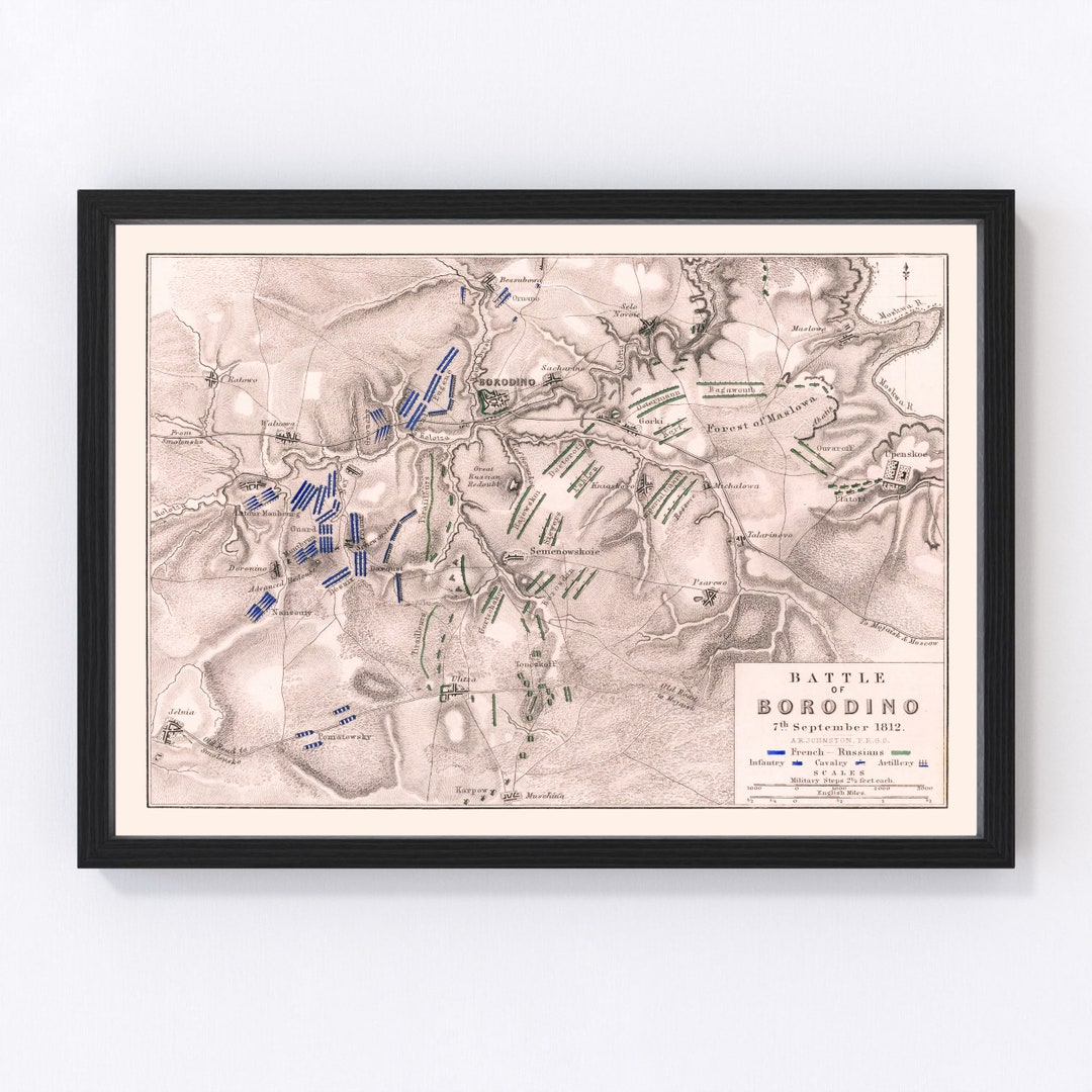 Russia Map 1812, Vintage Russia Map, Old Russia Art, Wall Art Gift for ...