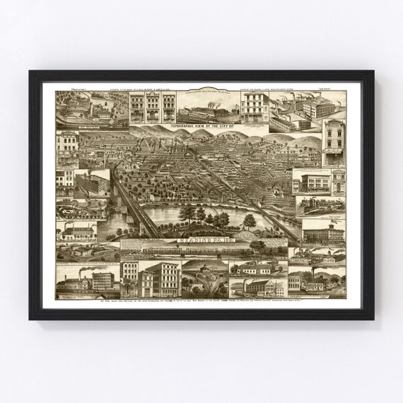 Reading Map 1881 Old Map of Reading Pennsylvania Art Vintage - Etsy