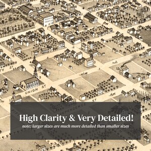 Pella Map 1869 - Old Map of Pella Iowa Art Vintage Print Framed Canvas ...