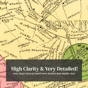 Hart County Georgia Map 1889 Old Map of Hart County Georgia - Etsy