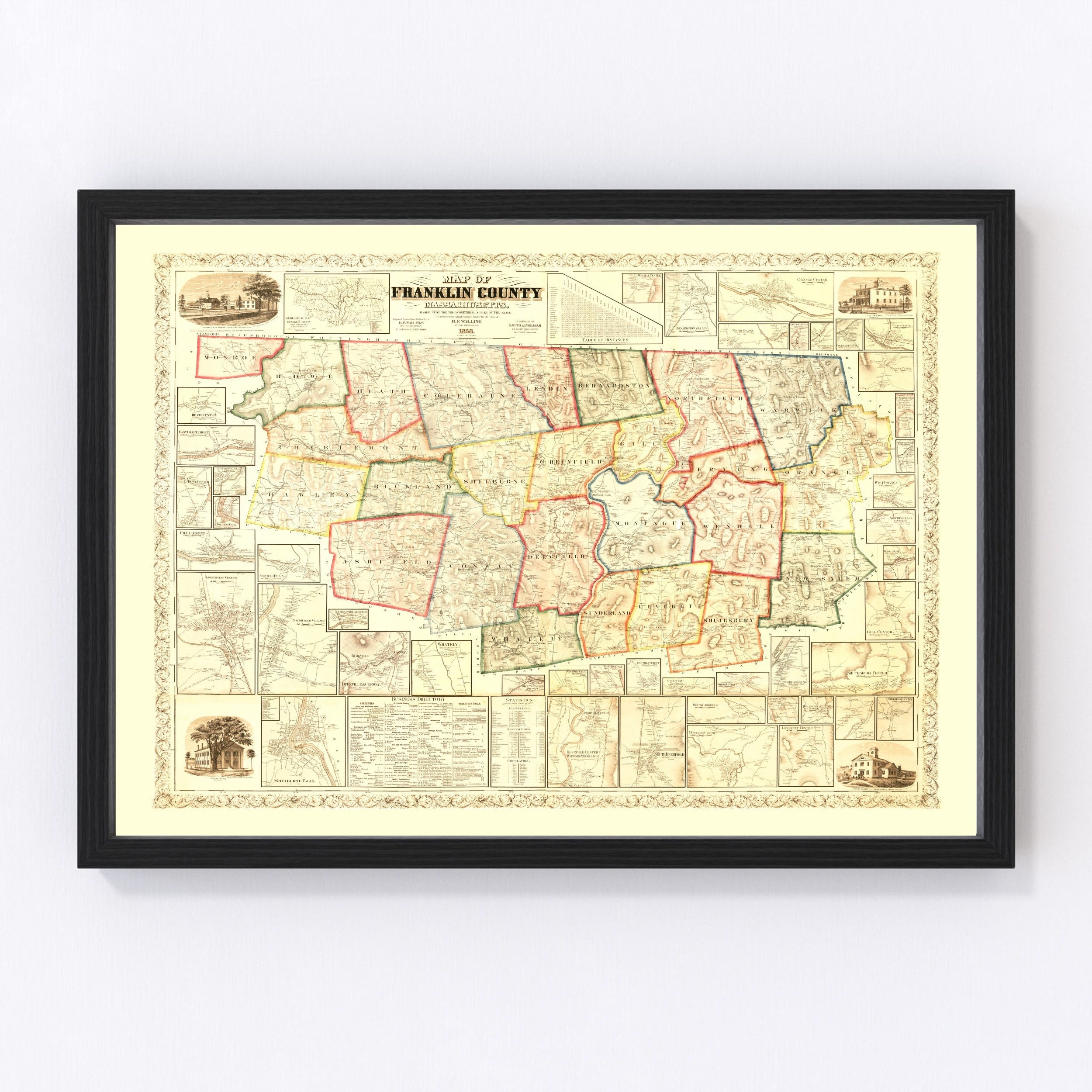 Map Of Franklin County Massachusetts