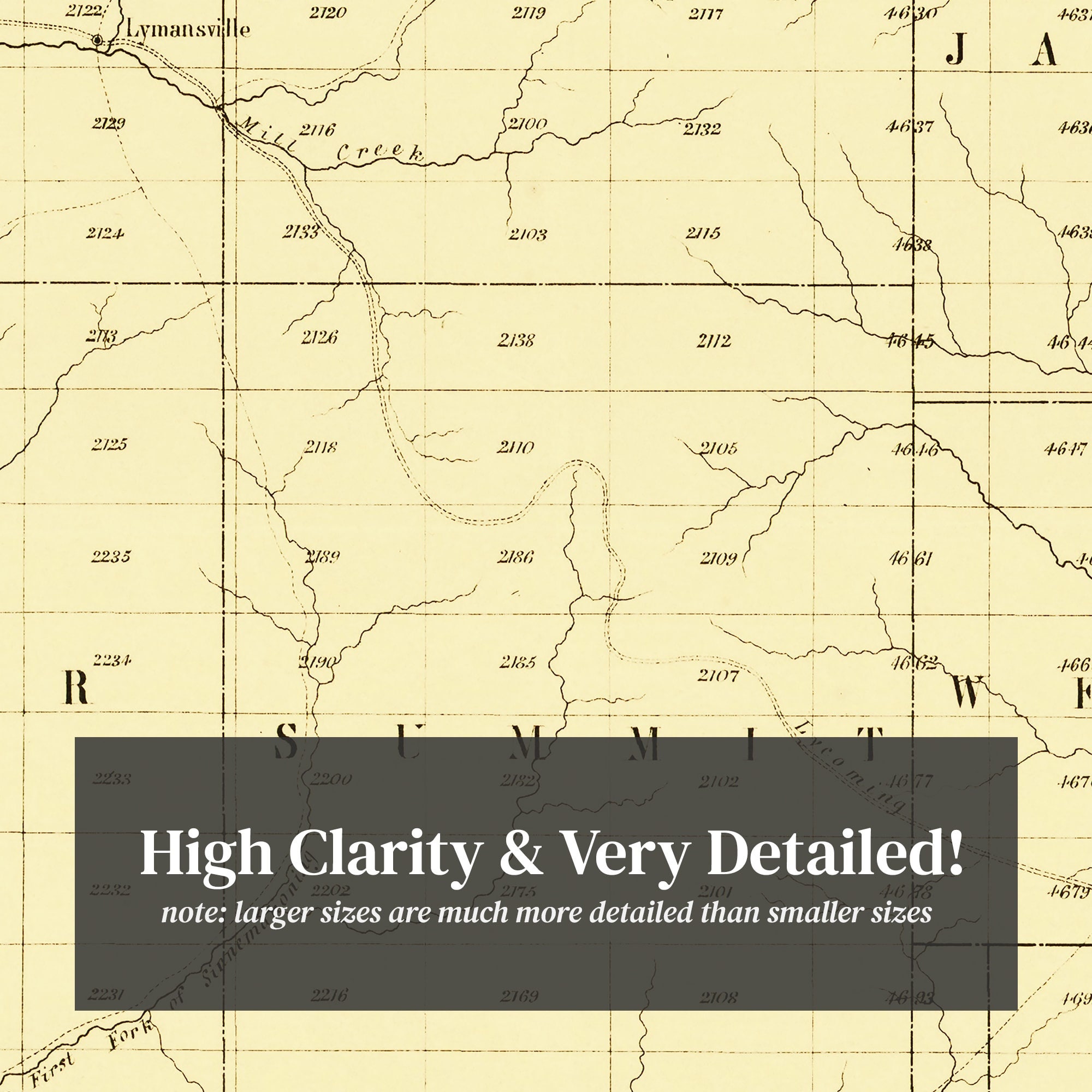 Potter County PA Map 1856 Old Map of Amarillo Pennsylvania - Etsy