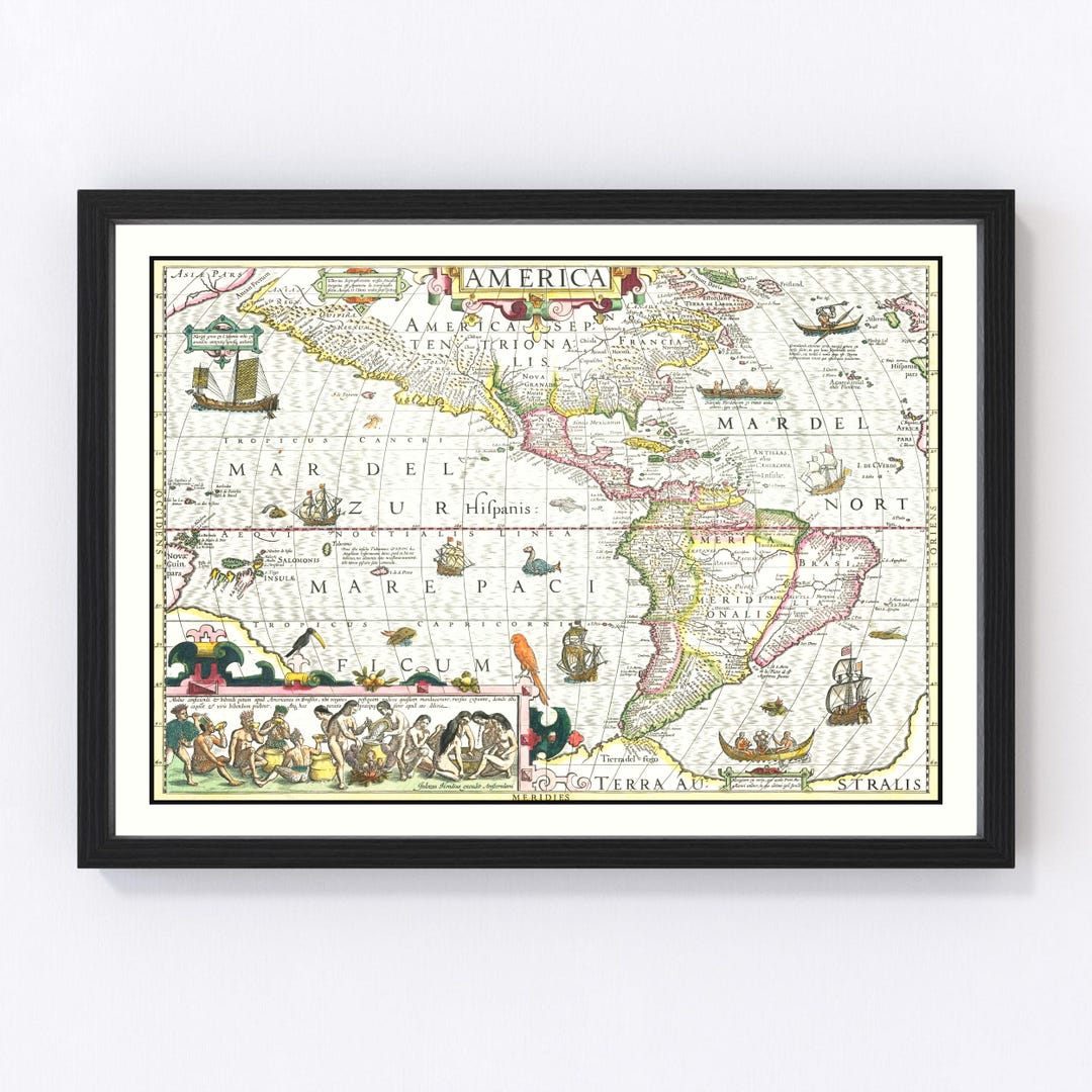 United States Map 1606, Vintage United States Map, Old United States ...