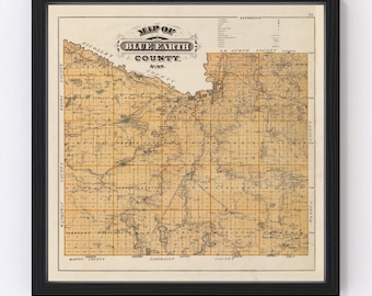 Blue Earth Mn Map - Etsy