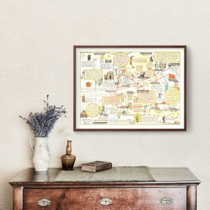 Whitehall Map 1948 Old Map of Whitehall Art Vintage Print Framed Wall ...