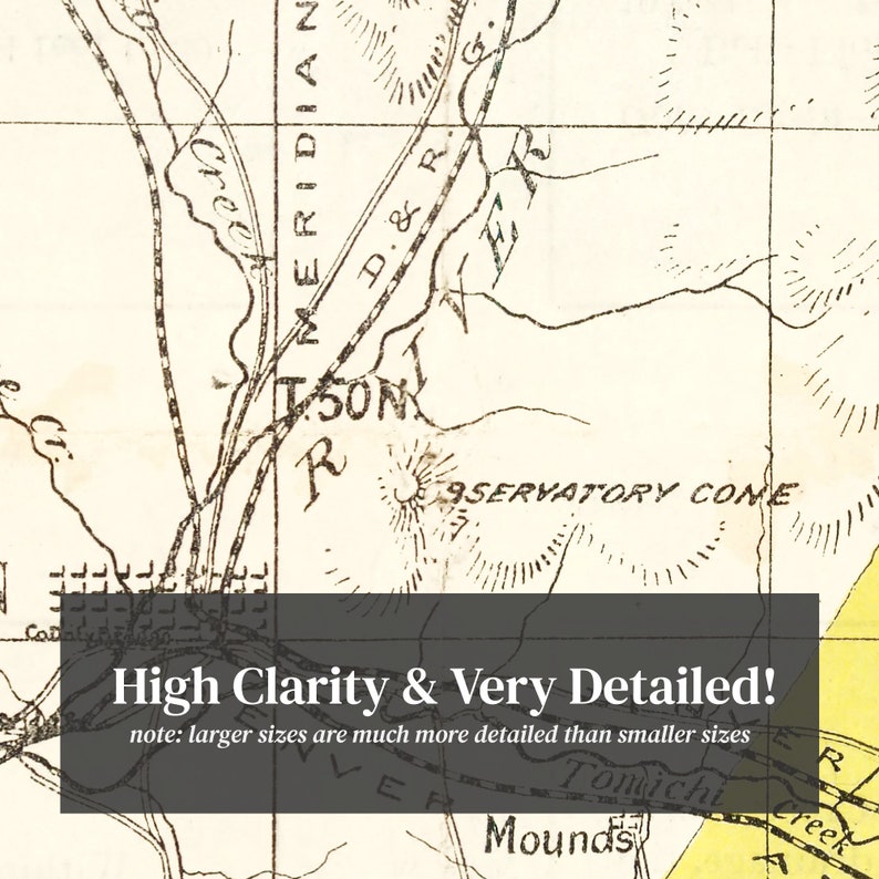 Gunnison Gold Belt Map 1896 Old Mining Map of Gunnison Gold - Etsy