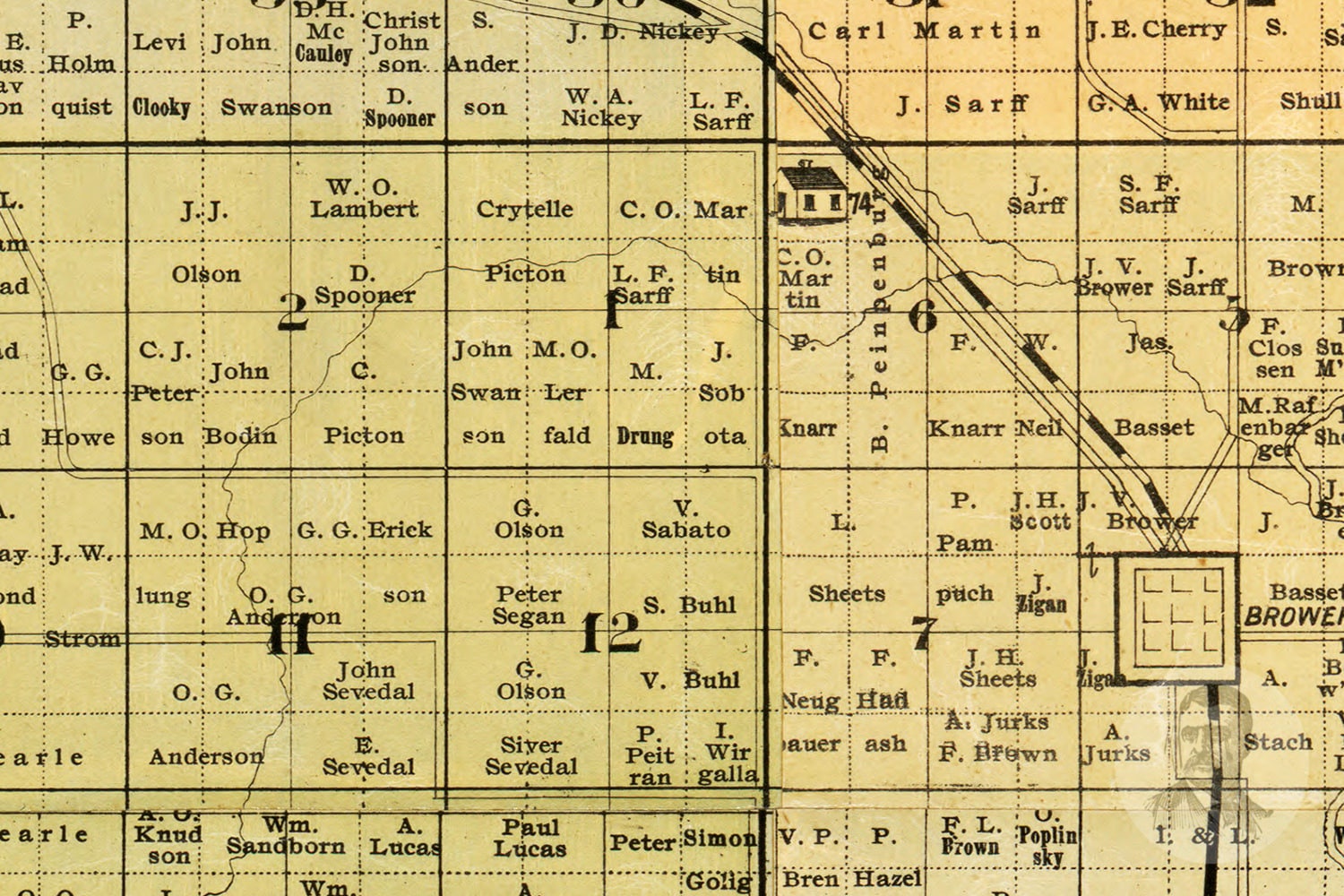 Vintage Todd County Map 1890 Old Map of Todd County | Etsy