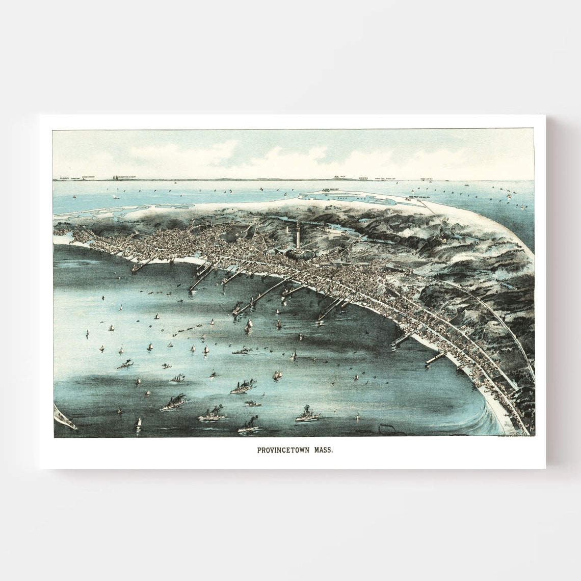 Provincetown Map 1910 Old Map of Provincetown Massachusetts - Etsy