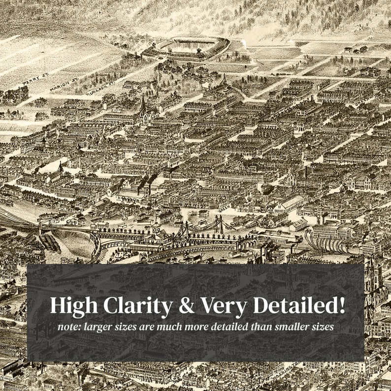 Reading Map 1898 Old Map of Reading Pennsylvania Art Vintage - Etsy