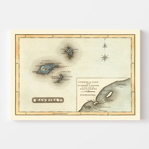 Madeira Islands Map 1823 Old Map of Madeira Islands Art Vintage Print ...