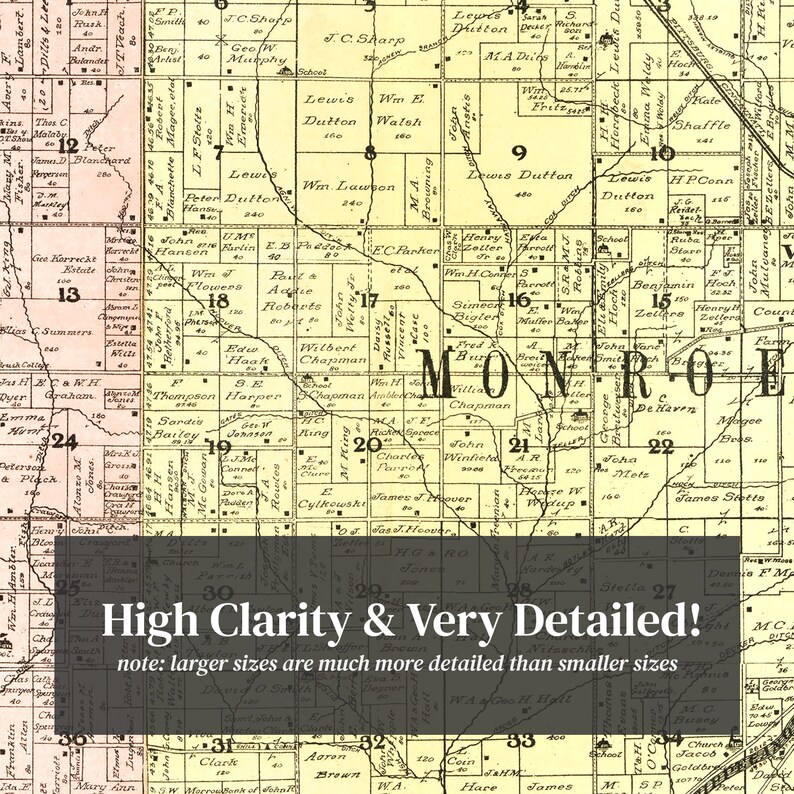 Pulaski County Indiana Map 1907 Old Map of Pulaski County - Etsy