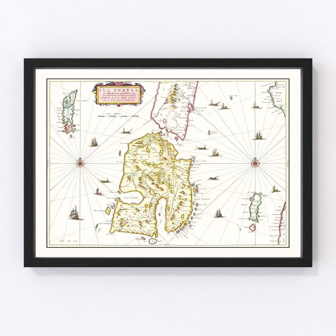 The Isle of Islay Map 1665 - Old Map of the Isle of Islay Scotland Art ...